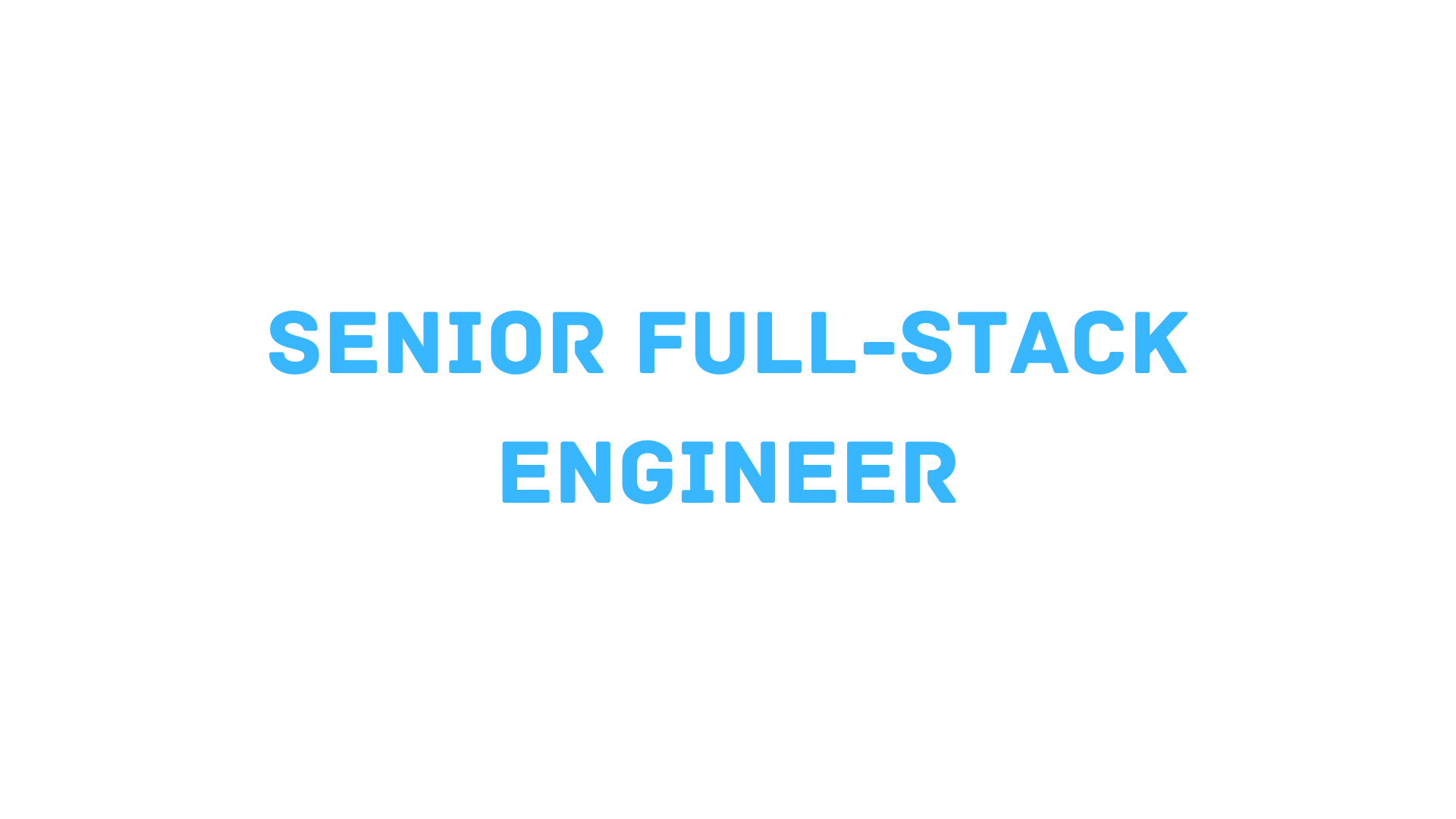 Senior Full-Stack Engineer | Omnes Group
